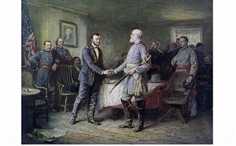 This Is A Depiction Of Robert E Lee Surrendering To Ulysses S Grant