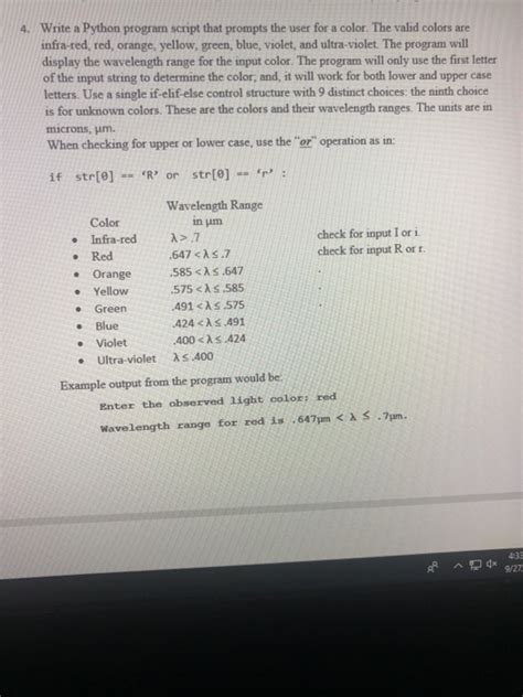 Solved 4 Write A Python Program Script That Prompts The Chegg Com
