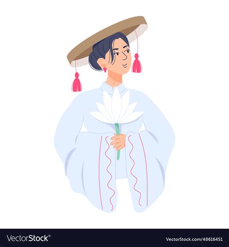 Hanfu Girl Royalty Free Vector Image Vectorstock