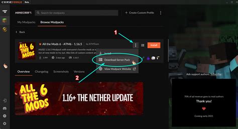 How To Install Any Curseforge Modpack On Your Minecraft Server Knowledgebase Shockbyte