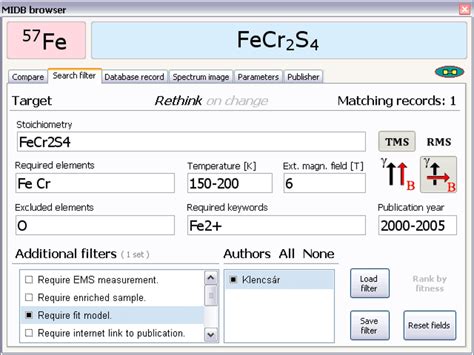 The Search Filter Page As A Typical Example Of The Database Browser Download Scientific
