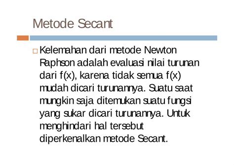 PDF Metode Secant Nuryanto Staff Gunadarma Ac Idnuryanto Staff Gunadarma Ac Id Metode