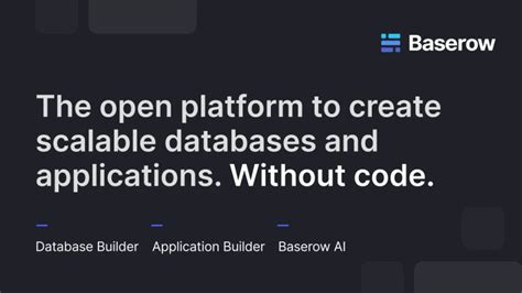 Take A Tour Of Baserow — The Open Platform To Create Scalable Databases
