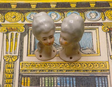 Two Ceramic Rococo Heads Etsy