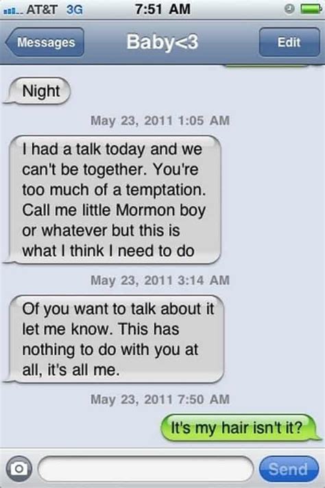 Break Up Text Message Examples