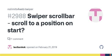 swiper scrollbar scroll to a position on start · issue 2988