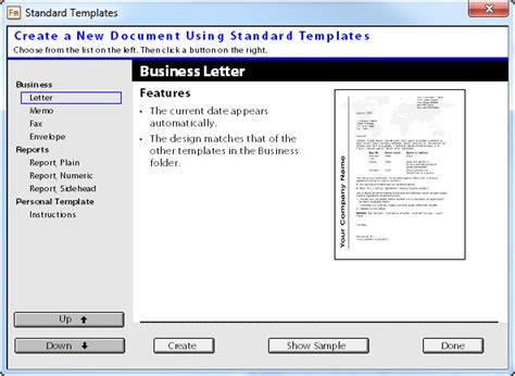 adobe framemaker 12 default document templates technical