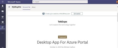 Microsoft Teams Toolkit Using Visual Studio