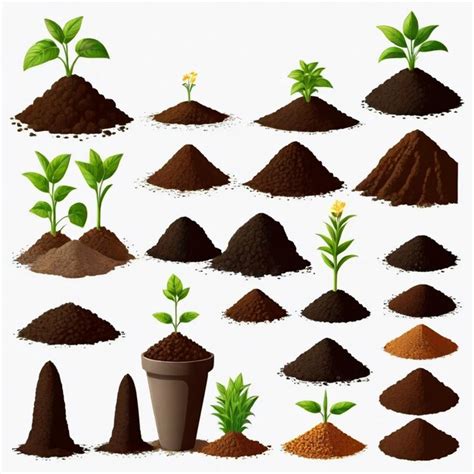 Garden Soil Vector Set White Back Premium Ai Generated Vector Garden Soil Vector Set White Back Premium Ai Generated Vector