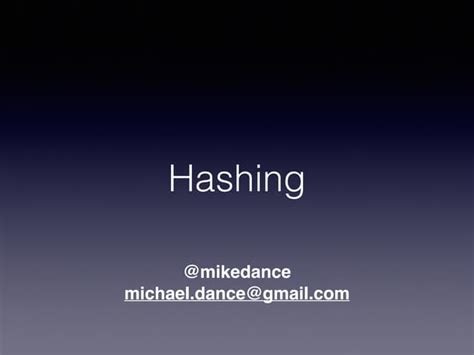 Hashing Ppt