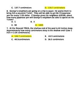 Scale And Unit Conversion Test Prep By Shawna H TpT