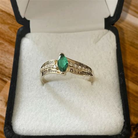 Custom School Class Ring Jewelry For Woman Sterling Silver High