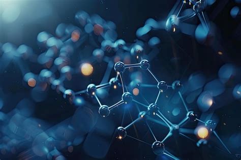 Interconnected Molecular Structures In Digital Nanotechnology Premium Ai Generated Image