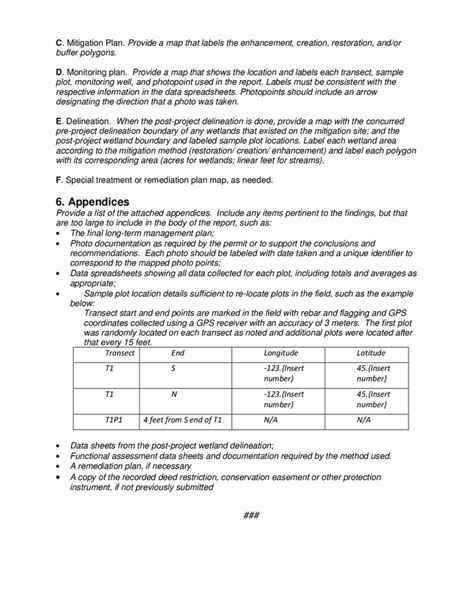 Mitigation Monitoring Annual Report Template In Word And Pdf Formats Page 5 Of 5