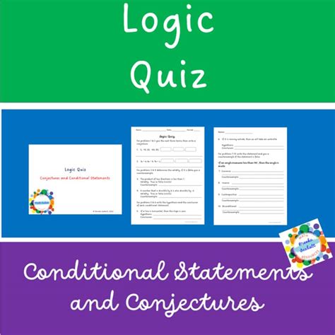 Hs Geometry Logic Quiz Conjectures Counterexamples And Conditional