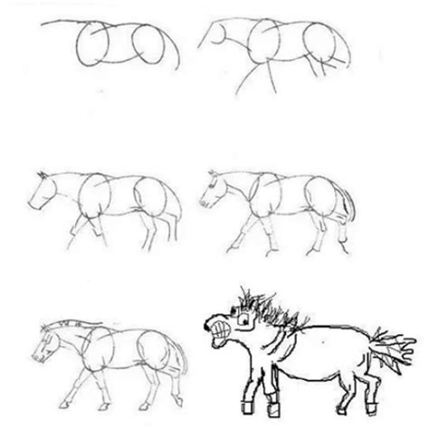 Как Легко Нарисовать Лошадь 60 Фото