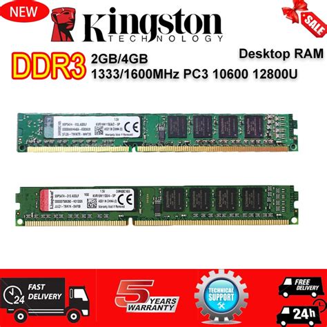 New Kingston Original Pc3 Ram Ddr3 2gb 4gb 13331600mhz Desktop Dimm
