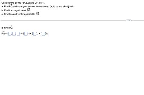 Solved Consider The Points P And Q A Find Chegg
