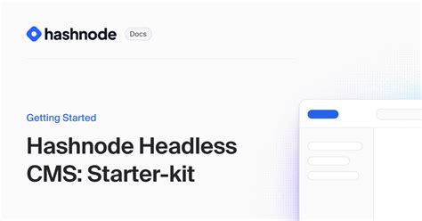 Hashnode Headless Cms Starter Kit