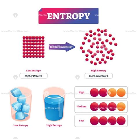 Entropy Vector Illustration Explanation Diagram Teaching Chemistry Entropy Chemistry Classroom