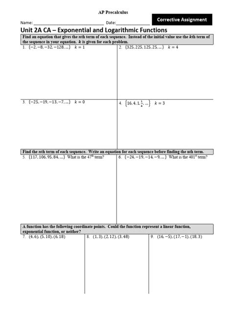 6 flippedmath unit 2a corrective assignment with key pdf
