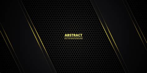 노란색 발광 선과 하이라이트와 어두운 육각형 탄소 섬유 배경 기술 스포츠 미래지향적 현대 럭셔리 추상적 배경 0명에 대한 스톡 벡터 아트 및 기타 이미지 Istock