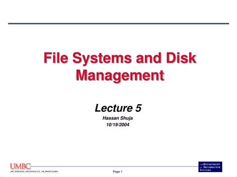 PPT File Systems And Disk Management PowerPoint Presentation Free Download ID