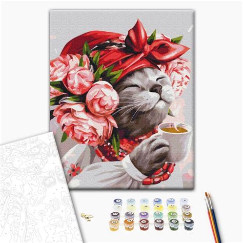 Картина за номерами Киця господинька Маріанна Пащук 40 х 50 Brushme Bs53241 фото відгуки