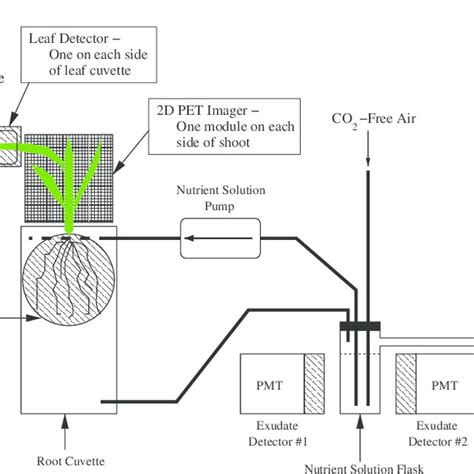 diagram of an experiment that uses the hybrid detector system to
