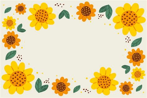 귀여운 해바라기 일러스트 벡터 Freepik에서 무료 고품질 벡터를 다운로드하세요 Freepik