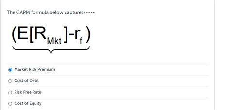 solved the capm formula below captures e[rm] r₁ market