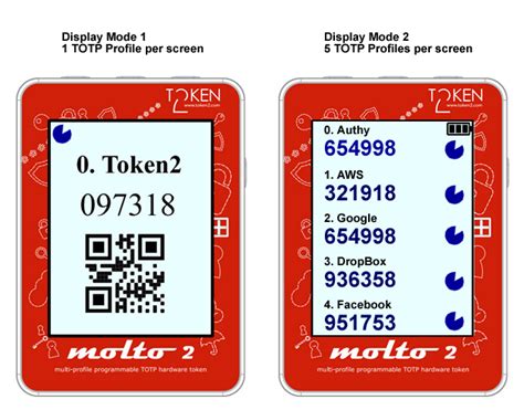 Token2 Switzerland 🇨🇭 Molto 2 V2 Multi Profile Totp Programmable