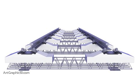 Twin Block Concrete Railway Tracks 3d Model Download