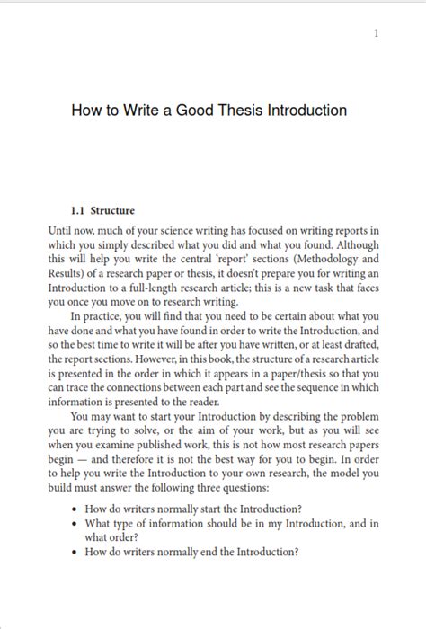 Beginners Guide To Write A Great Thesis Introduction
