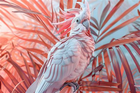 열대 정글 앵무새 3d 파스텔 톤 새 아름다운 배경 배경 일러스트 및 사진 무료 다운로드 Pngtree