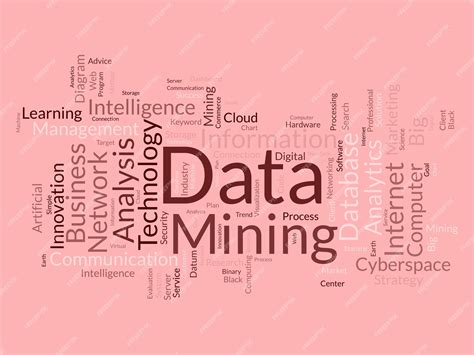 premium vector word cloud background concept for data mining internet