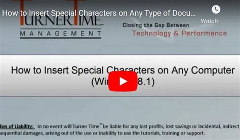 How To Insert Special Characters On Any Type Of Document On Any Computer Windows 81 Turner