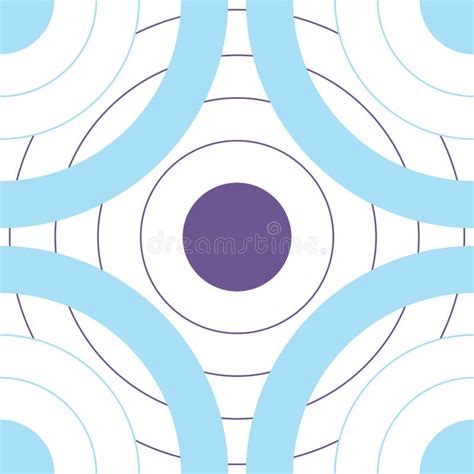 Sky Blue Color Circular Geometric Pattern Stock Illustration Illustration Of Elements