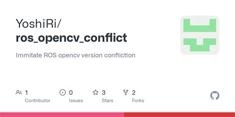 GitHub YoshiRi Ros Opencv Conflict Immitate ROS Opencv Version Confliction