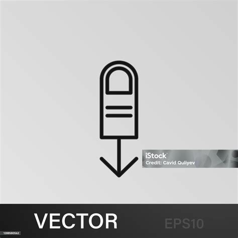 아래 손가락 제스처 손 하나 개요 아이콘을 스 와이프합니다 웹 로고 모바일 앱 Ui Ux에 사용할 수 있습니다 2루타에 대한 스톡 벡터 아트 및 기타 이미지 Istock