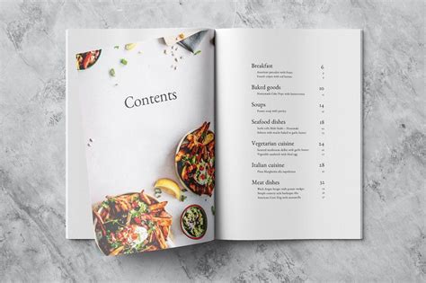 minimalist cookbook template a brochure template by template temple