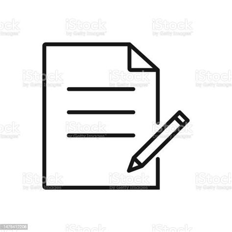 편집 파일의 편집 가능한 아이콘 흰색 배경에 격리된 벡터 그림 프레젠테이션 웹 사이트 또는 모바일 앱에 사용 개념에 대한 스톡 벡터 아트 및 기타 이미지 Istock