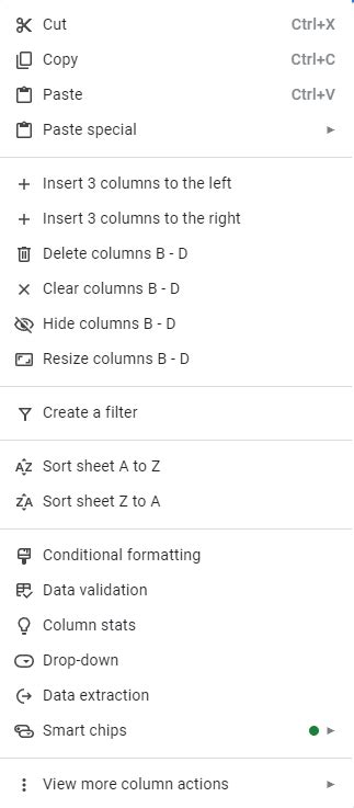 4 Ways To Resize Columns Change The Column Width In A Google Sheet
