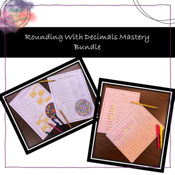 Rounding With Decimal Mastery Bundle Interactive Color By Number Activities