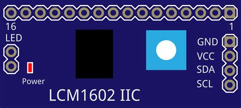 how to use lcm1602 iic pinouts specs and examples cirkit designer