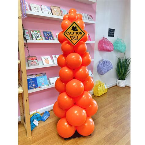 Specialty Balloon Column Construction Cone Now Its A Party