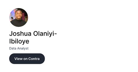 Joshua Olaniyi Ibiloye On Contra Data Analyst