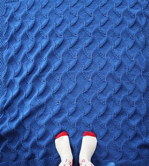 Blanket 80 Azure Scroll Knitting Unlimited