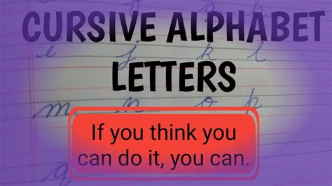 Cursive Handwriting For Beginners YouTube