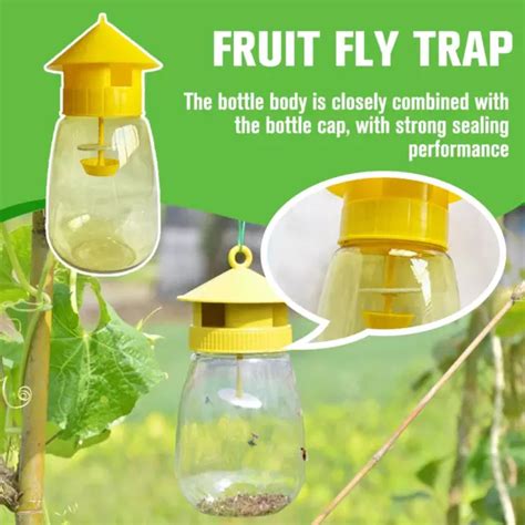 Reusable Fruit Fly Trap Killer Yellow Cage Drosophila Patio Trap